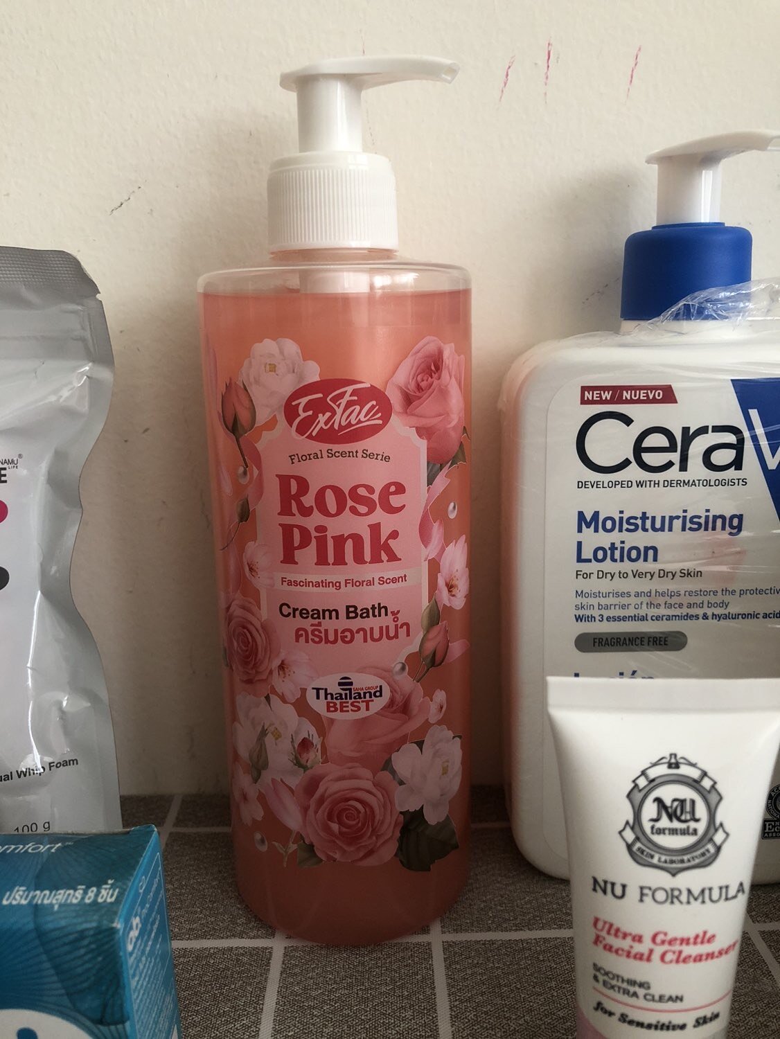 Exfac Rose Pink Cream Bath Fascinating Floral | Konvy