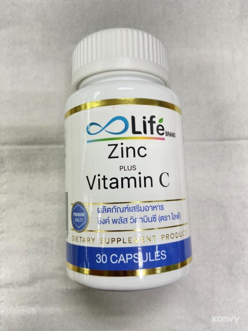 Life Zinc Plus Vitamin C 30 Capsules