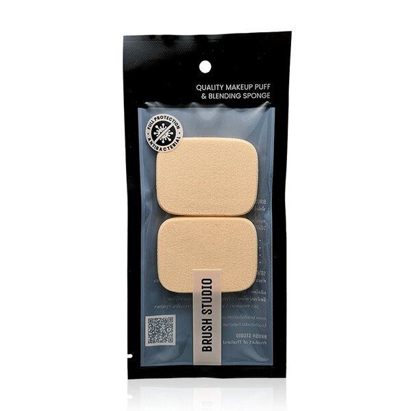 BRUSH STUDIO Powder Puff Square #Cream 2pcs