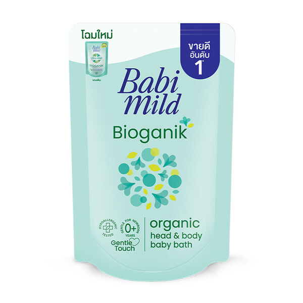 Babi Mild Bioganik Organic Head & Body Baby Bath Refill 350ml