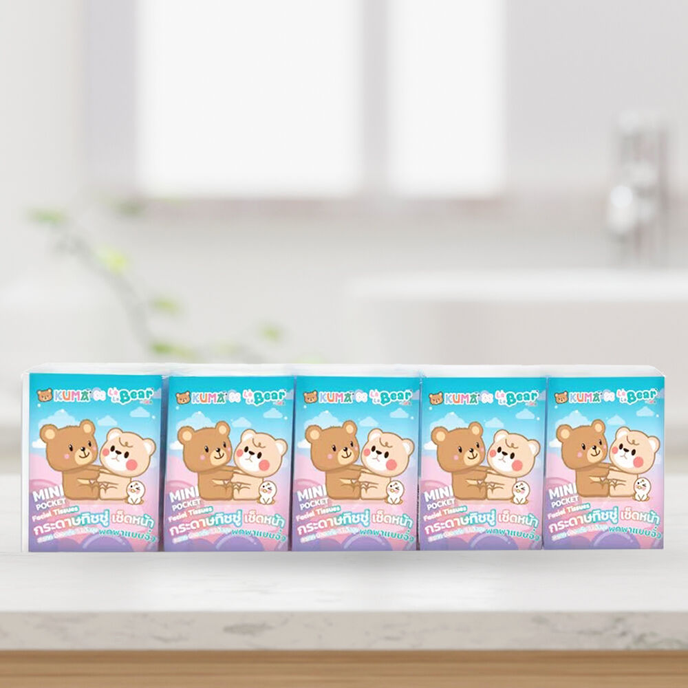 KUMA Lala Bear Facial Tissue Pocket [10 Sheets x 10pcs]