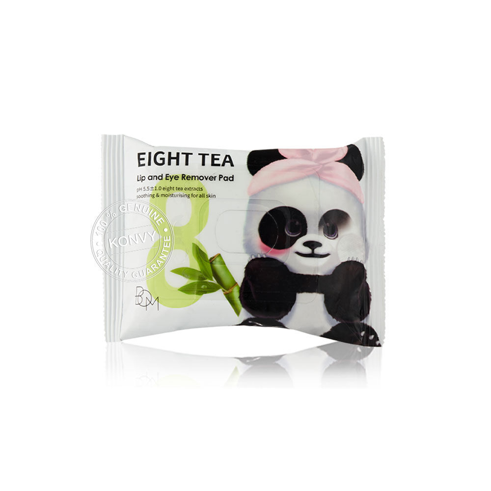 BOM Eight Tea Lip And Eye Remover Pad 55g