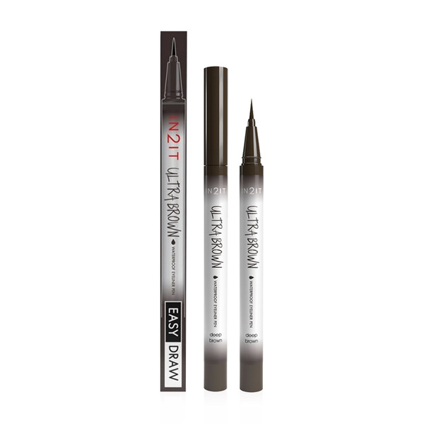 In2it Ultrabrow Waterproof Eyeliner Pen 0.7g #EUB02 Deep Brown