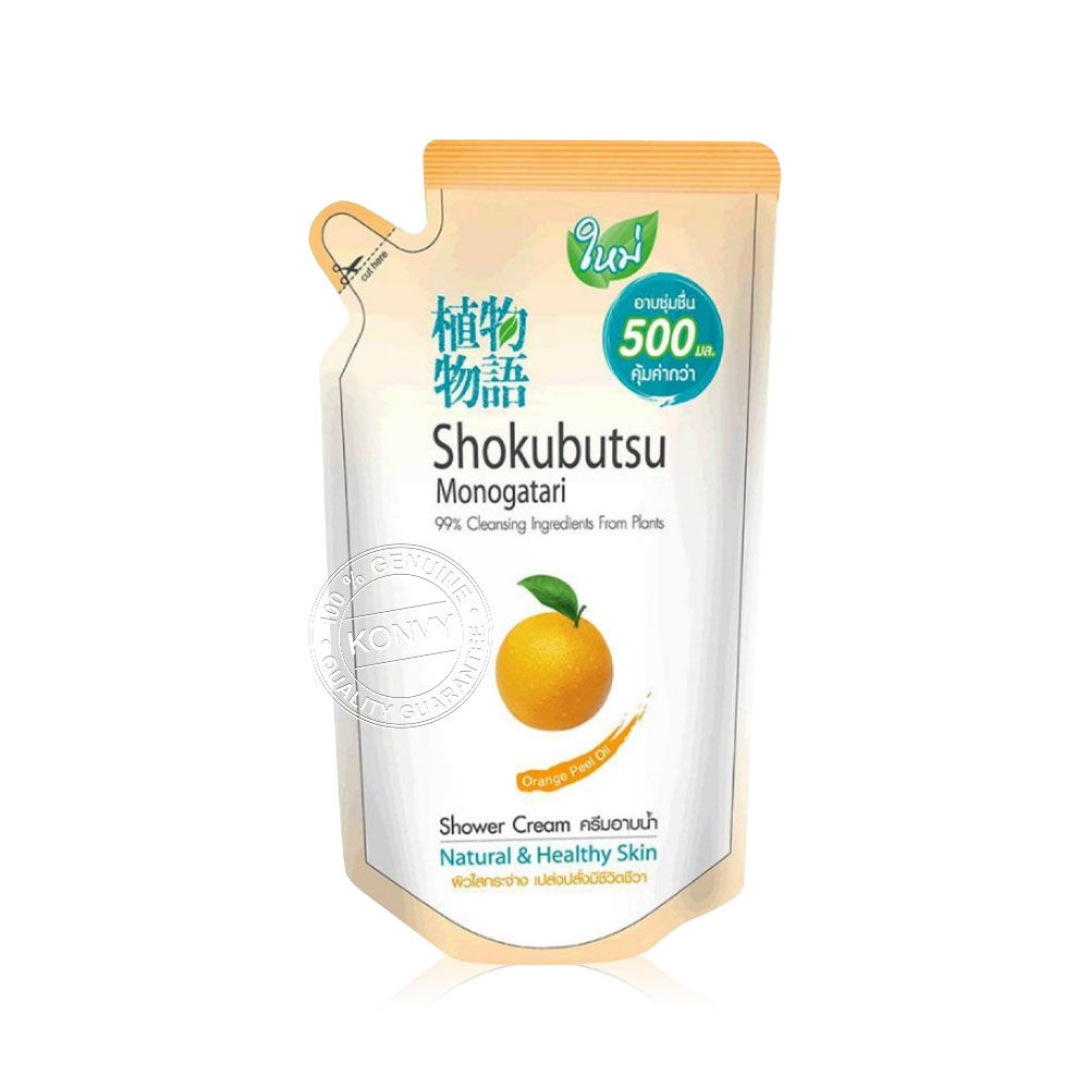Shokubutsu Monogatari Shower Cream Orange Peel Oil Refill 400ml