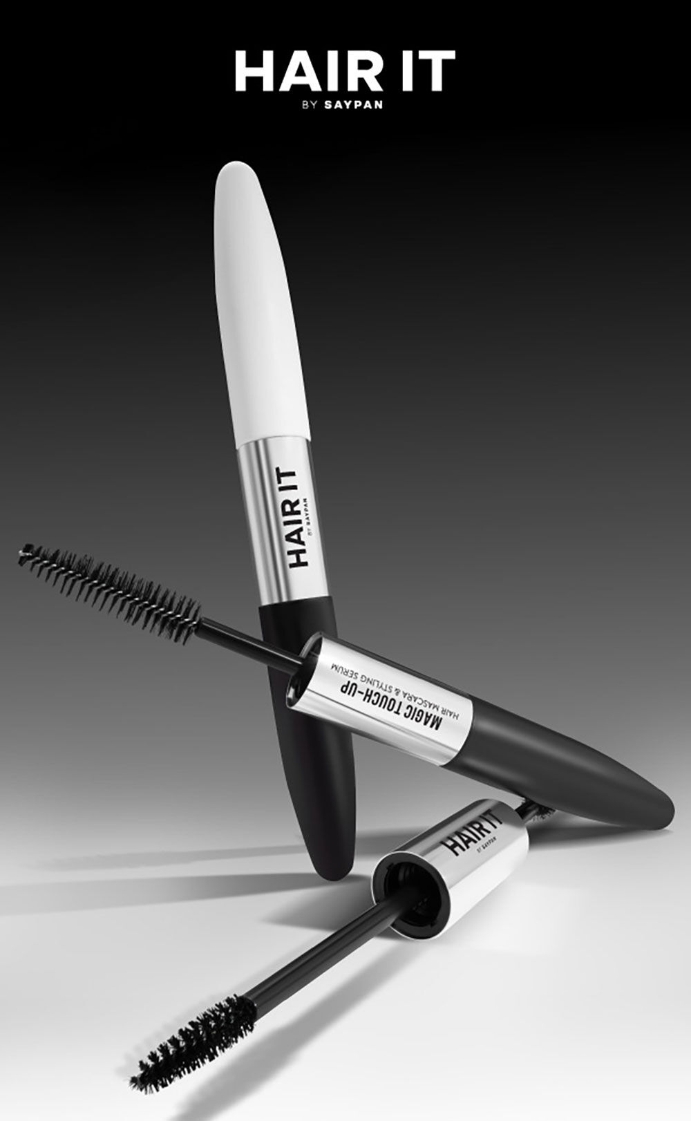 Hair It Magic Touch-Up Hair Mascara & Styling Serum [6g + 6g] #Dark Brown