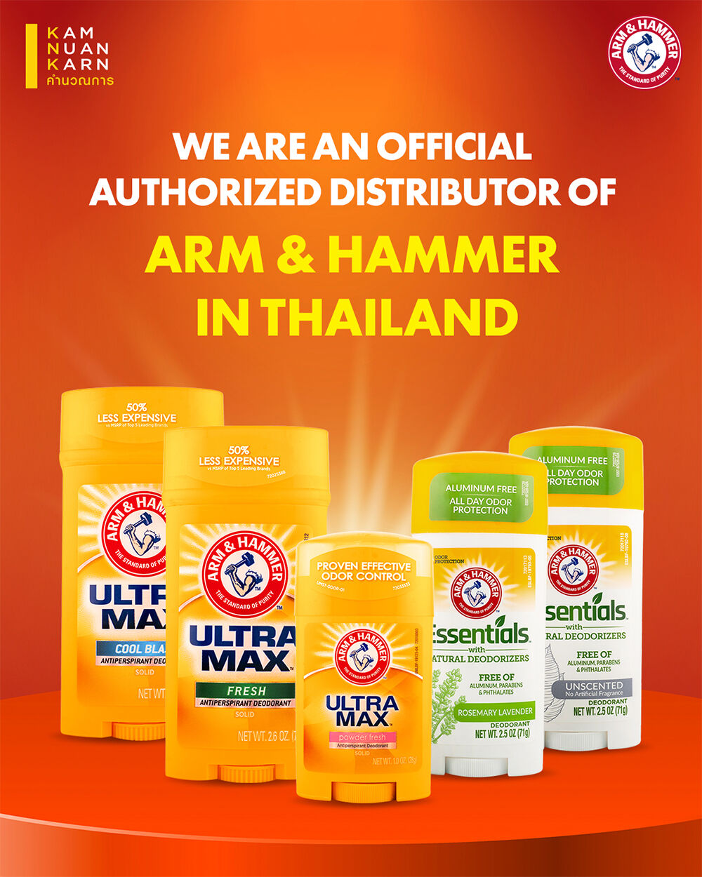 ARM & HAMMER Ultra Max Fresh Antiperspirant Deodorant 73g